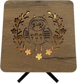 Li-Go "Sovička" lampa 19x19 cm provedení povrchu: jedle