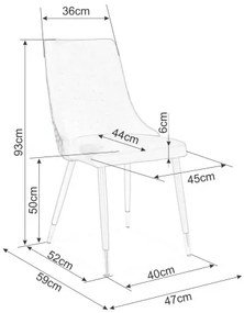 Casarredo Jídelní čalouněná židle NOPI velvet zelená/černá/zlatá