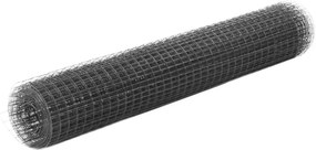 Pletivo ke kurníku ocel PVC vrstva 10 x 1 m šedé 143639
