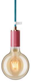 Závěsné svítidlo ARLI No6, růžová Barva textilního kabelu ARLI Béžová (7953)