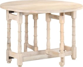 vidaXL Jídelní stůl kulatý 110 x 76 cm masivní mangovníkové dřevo [321700] Barva: tmavě hnědá