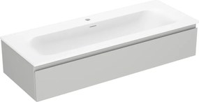 Mexen Orio, koupelnová skříňka 120 cm s umyvadlem Vela, 1 zásuvka, šedá matná/bílá matná, 91A10-12023-1-BF62-W23M01