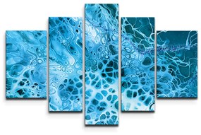 Sablio Obraz - 5-dílný Magická modrá - 125x90 cm