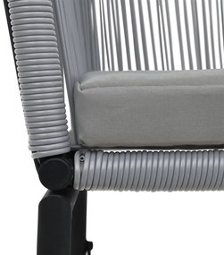 Zahradní židle 2 ks antracitové PE ratan - Default Title