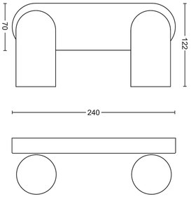 Philips 50582/31/PN - Bodové svítidlo MYLIVING PONGEE 2xGU10/5,5W/230V