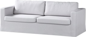 Potah na pohovku IKEA  Karlstad 3-místná, nerozkládací, dlouhý barva šedá látka pletený vzor