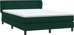 Box spring postel s matrací tmavě zelená 160x220 cm samet 3317910