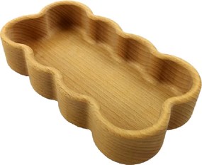 AMADEA Dřevěná miska ve tvaru mráčku, masivní dřevo, rozměr 20,5x11,2x4,5 cm