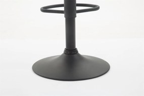 Barová židle Romsey - umělá kůže - černý rám | šedá