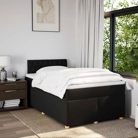 Box spring postel s matrací černá 120x190 cm textil 3286628