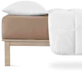 Hnědé napínací prostěradlo jersey 90x200 cm Boxspring – Andrea Simone