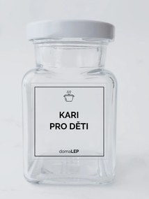 Samolepka na kořenky KARI PRO DĚTI průhledná 5 × 5 cm tučné písmo