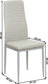Jídelní židle SWISS - ekokůže, šedá