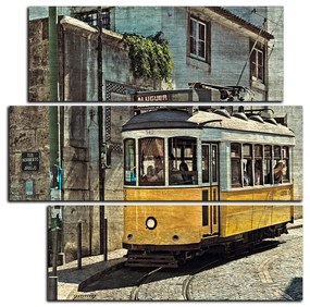 Obraz na plátně - Historická tramvaj - čtverec 3121D (105x105 cm)