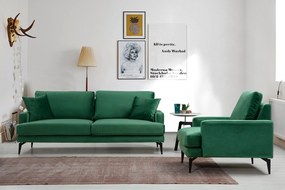 Hanah Home Třímístná pohovka PAPIRA zelená 560ARE1319