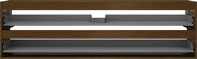 Mexen Box-A, závěsná skříňka 160 cm, 2 zásuvky, ořech, 91AX0-1600-470-2-86