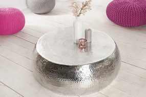 Noble Home Konferenční stolek Hammop, 80 cm, stříbrný