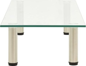 TV stolek průhledný 80 x 35 x 17 cm tvrzené sklo 322766