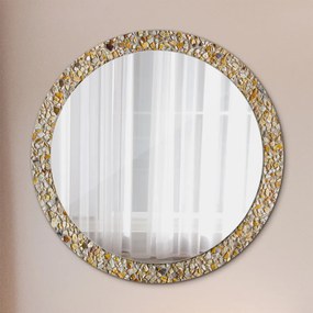 Kulaté dekorativní zrcadlo Lastrický vzor fi 90 cm