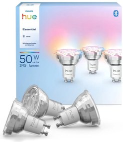 SADA 3x LED Stmívatelná žárovka Philips Hue WACA GU10/4,7W/230V 2200-6500K