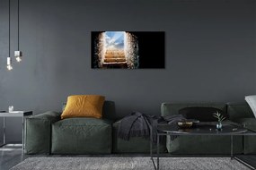 Obrazy na plátně schody slunce 100x50 cm