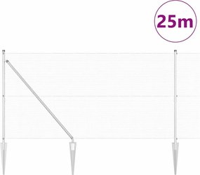 Svařované drátěné ploty s hroty 25 x 1,2 m Pozinkovaná ocel 3351966