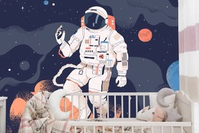 Fototapeta Astronaut Ve Vesmíru A Planetách Hladký vinyl 180x120