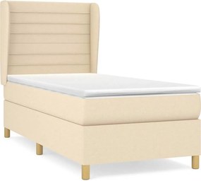 Box spring postel s matrací krémová 100 x 200 cm textil 3128586