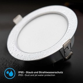 BRI 3945034 Fungo vestavné bodové svítidlo 100mm 3ks sada - 7W, 700lm, LED, stmívatelné, IP65, matný chrom - BRILONER