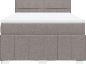 Box spring postel s matrací taupe 160x200 cm textil 3289423
