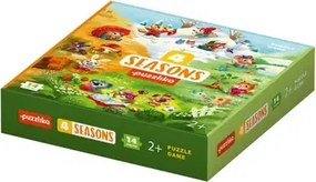 Puzzlika 15238 Čtyři roční doby - naučné puzzle / 17 dílků / od 2 let