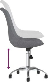 vidaXL Otočné jídelní židle 6 ks textil [3085390] Barva: světle šedá