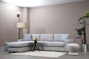 Designová rohová sedačka Bellona 290 cm světle šedá - levá