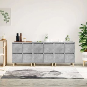 Příborníky 3 ks betonově šedé 60 x 35 x 70 cm kompozitní dřevo 3185771