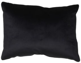 Tmavý podlouhlý polštář s ptáčky a květy Prisha - 60*45 cm