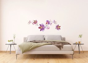 Samolepka na zeď Fialové Orchideje | 65 x 85 cm | DF0466