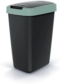 Prosperplast Odpadkový koš COMPACTA Q černý se světle zeleným víkem Barva: černá/zelená, kód produktu: , objem (l): 25