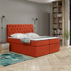Eka Kontinentální čalouněná postel Luxurious - Cassablanca (120x200 cm) Barva látky Trinity: Černá (Trinity 2316)