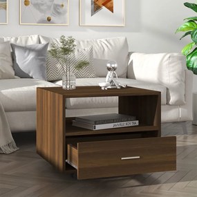 vidaXL Konferenční stolek 55 x 55 x 40 cm kompozitní dřevo [816939] Barva: bílá s vysokým leskem