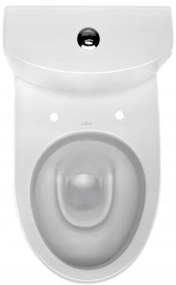 Cersanit Parva, kombi wc s horizontálním odtokem, boční přívod vody, splachování 3/6L + antibakteriální sedátko z duroplastu, bílá, K27-001