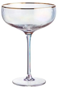 SMERALDA Sada sklenic na sekt se zlatým okrajem 400 ml 4 ks