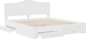 Rám postele se zásuvkou Bílá 180 x 200 cm Kompozitní dřevo 3413569