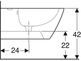 Geberit Smyle Square Závěsný bidet bílá 500.209.01.1