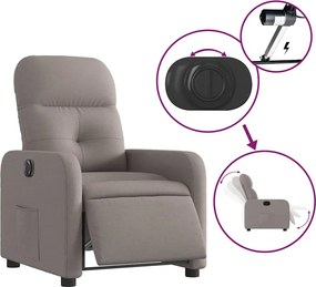 Elektrické polohovací křeslo taupe textil 3206784