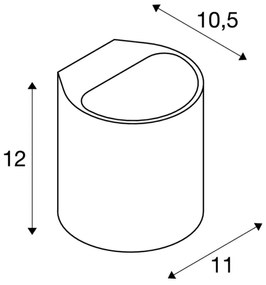 SLV 148016 Plastra 104, nástěnné sádrové svítidlo, 1x40W max G9 výška 12cm