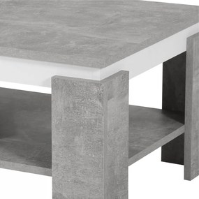 Konferenční stolek, beton/bílá, PIANI