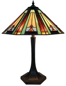 Stolní lampa Tiffany s barevným stínidlem Pomme – 41x54 cm