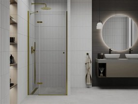 Mexen ROMA sprchové otevírací dveře ke sprchovému koutu 70 cm, čiré sklo/zlatá, 854-070-000-50-00