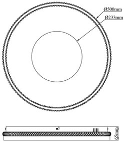 Globo 48563-40S - LED Stm stropní svít SHIRLEY 40W/230V 2700-6500K pr.50,5cm+DO