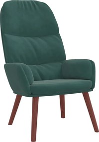Relaxační křeslo s podnožkou tmavě zelené samet 3315118